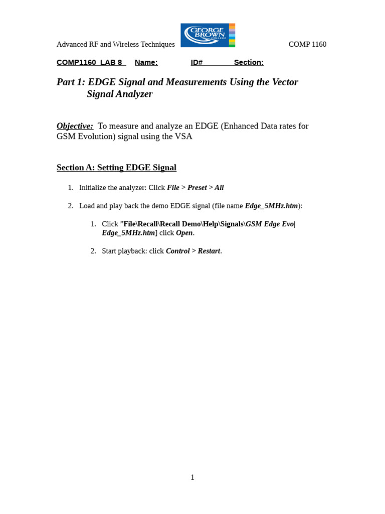 Lab 8 1 | PDF | Modulation | Wireless