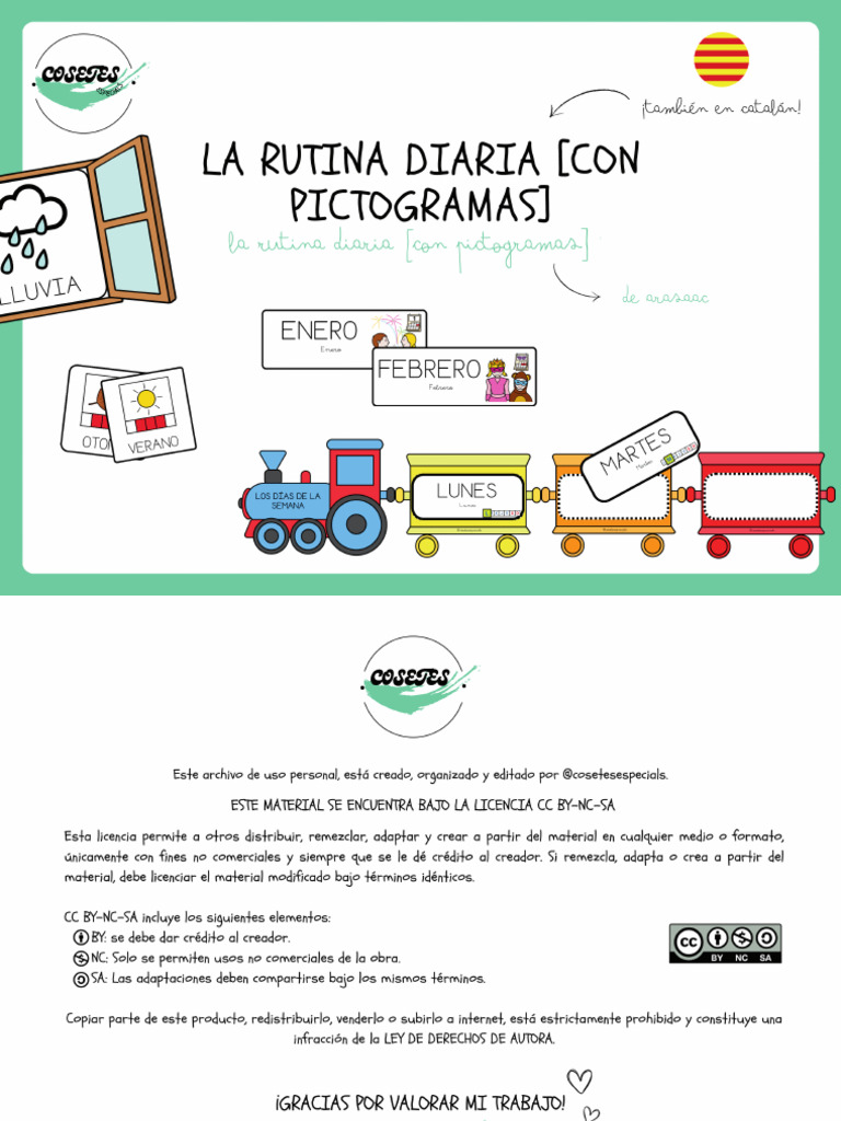 La Rutina Diaria (Con Pictogramas) de @cosetesespe | PDF