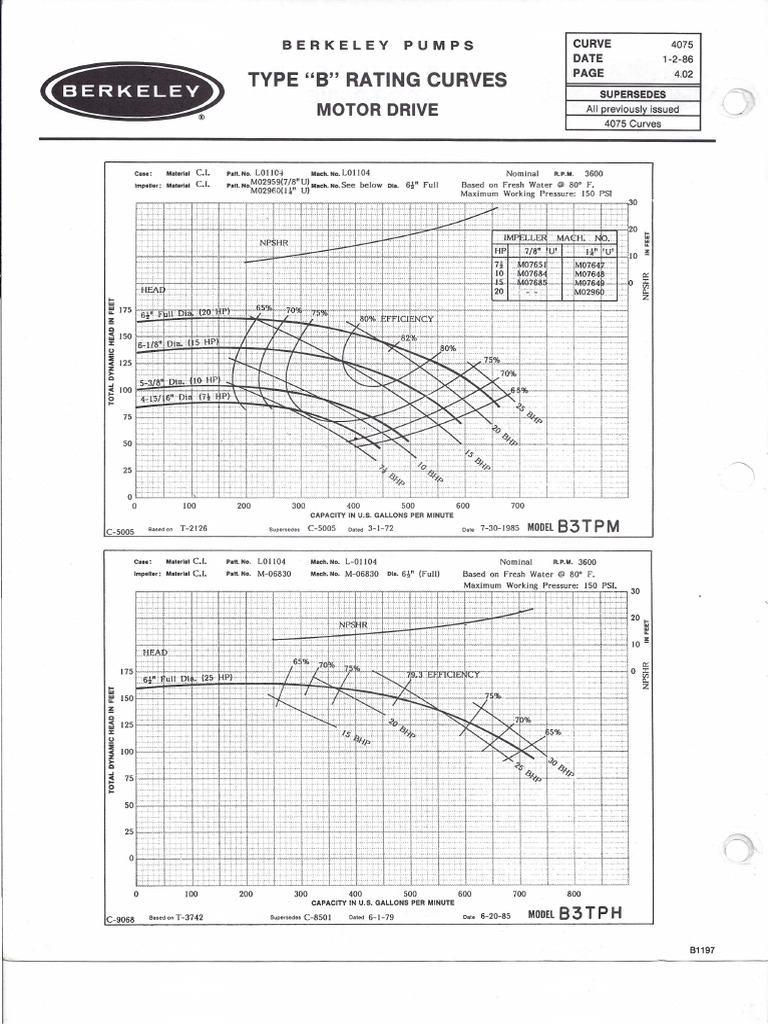 Curva Bomba Berkeley-B3TPMS | PDF | Chemical Engineering | Fluid Mechanics