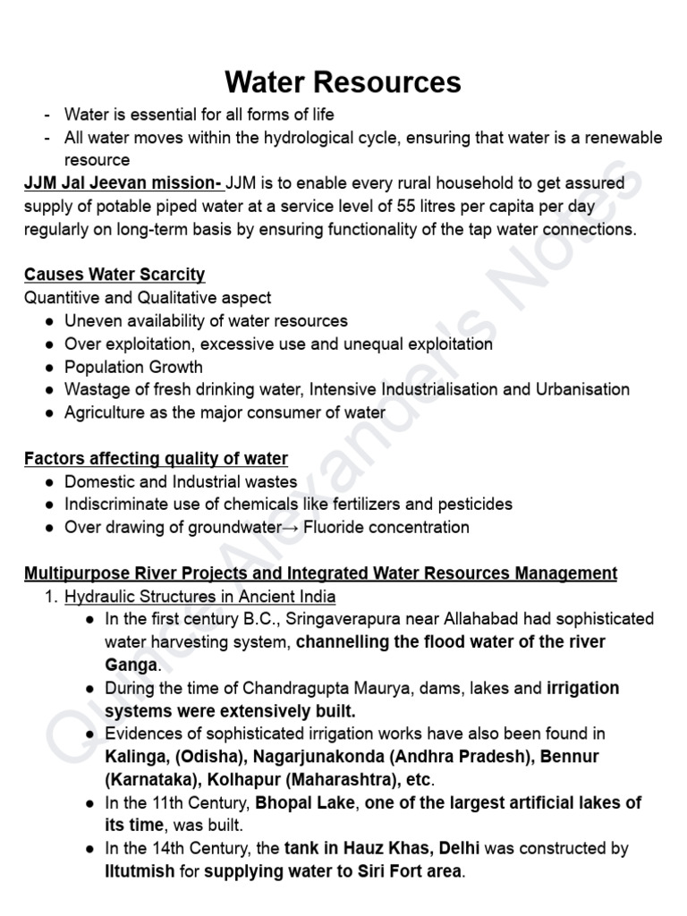 Geography Chapter 3 | PDF | Dam | Water