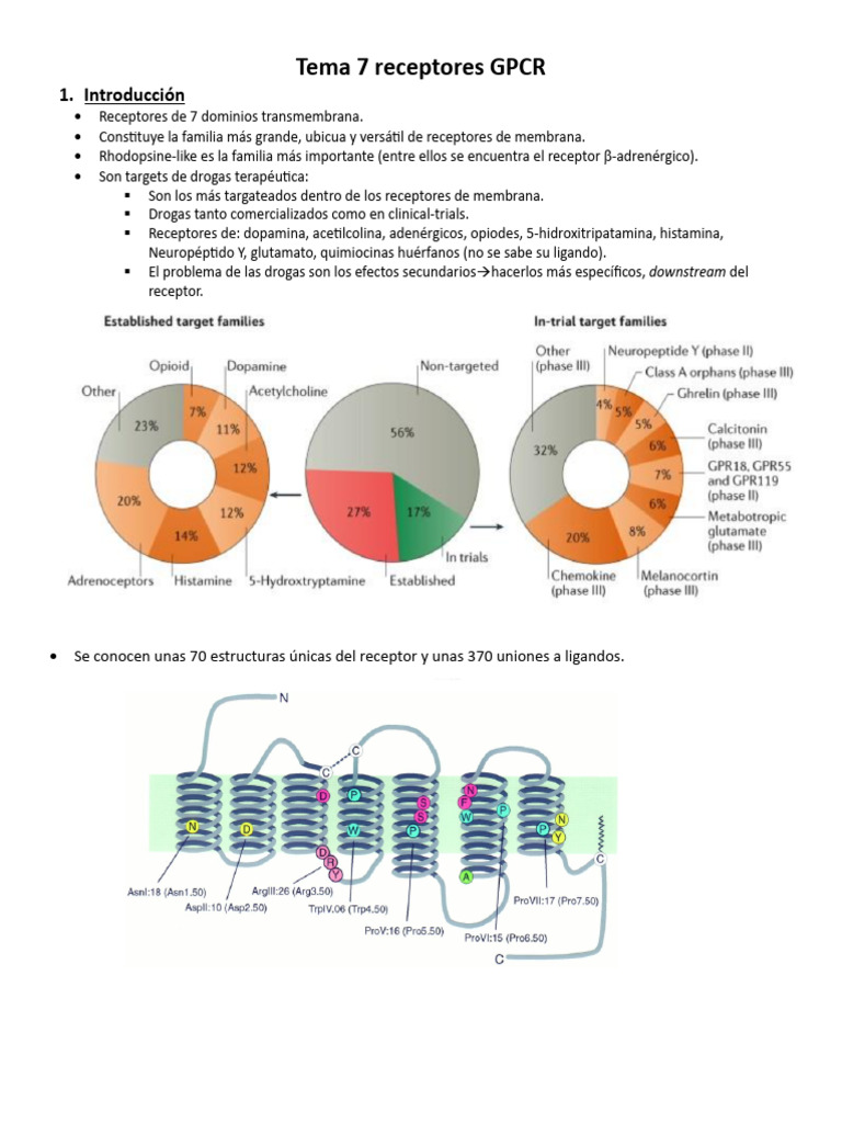 Receptores GPCR: Funciones y Mecanismos | PDF | Receptor (Bioquímica ...