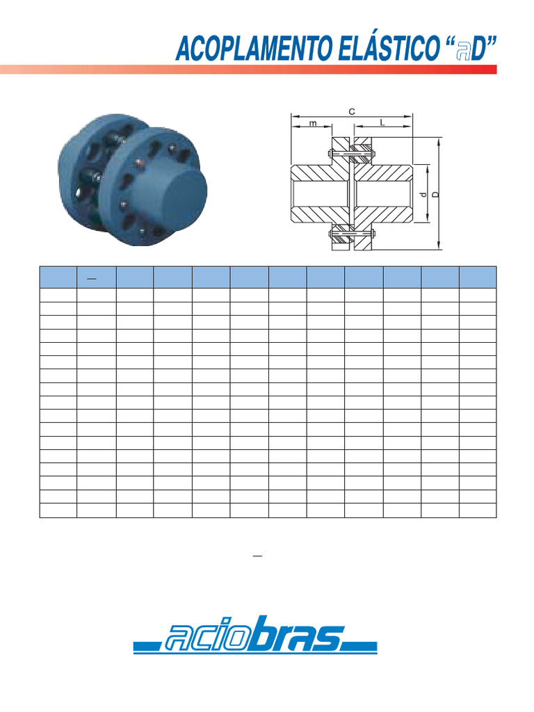 Acoplamento Elastico D-FLEX - Aciobras | PDF