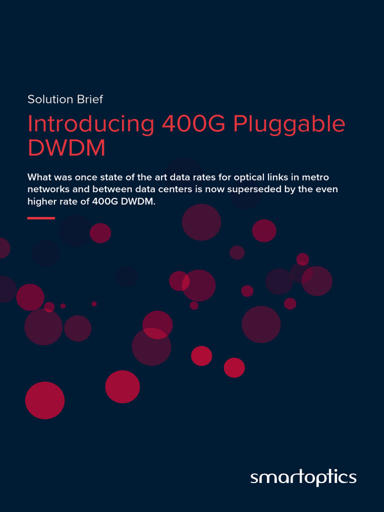 400G - Solution Brief | PDF | Wavelength Division Multiplexing ...