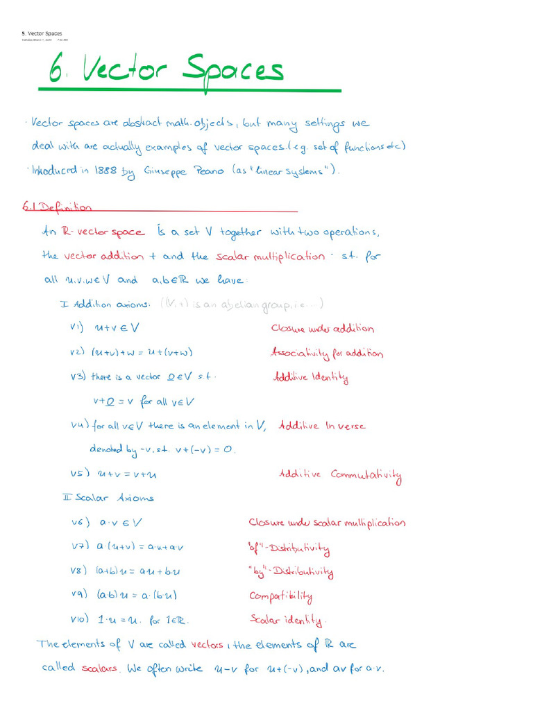 5. Vector Spaces | PDF