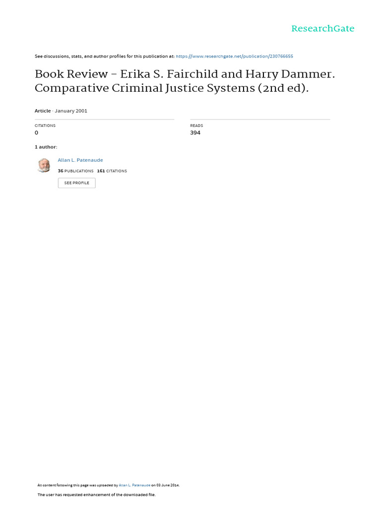 Comparative Criminal Justice Review | PDF