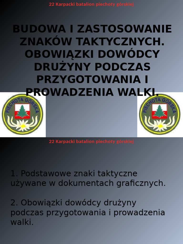 t1.1 Znaki Taktyczne | PDF