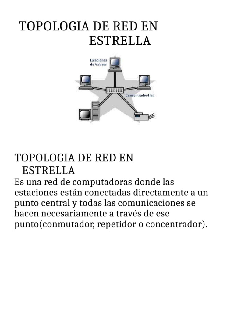 Topología de Red en Estrella | PDF