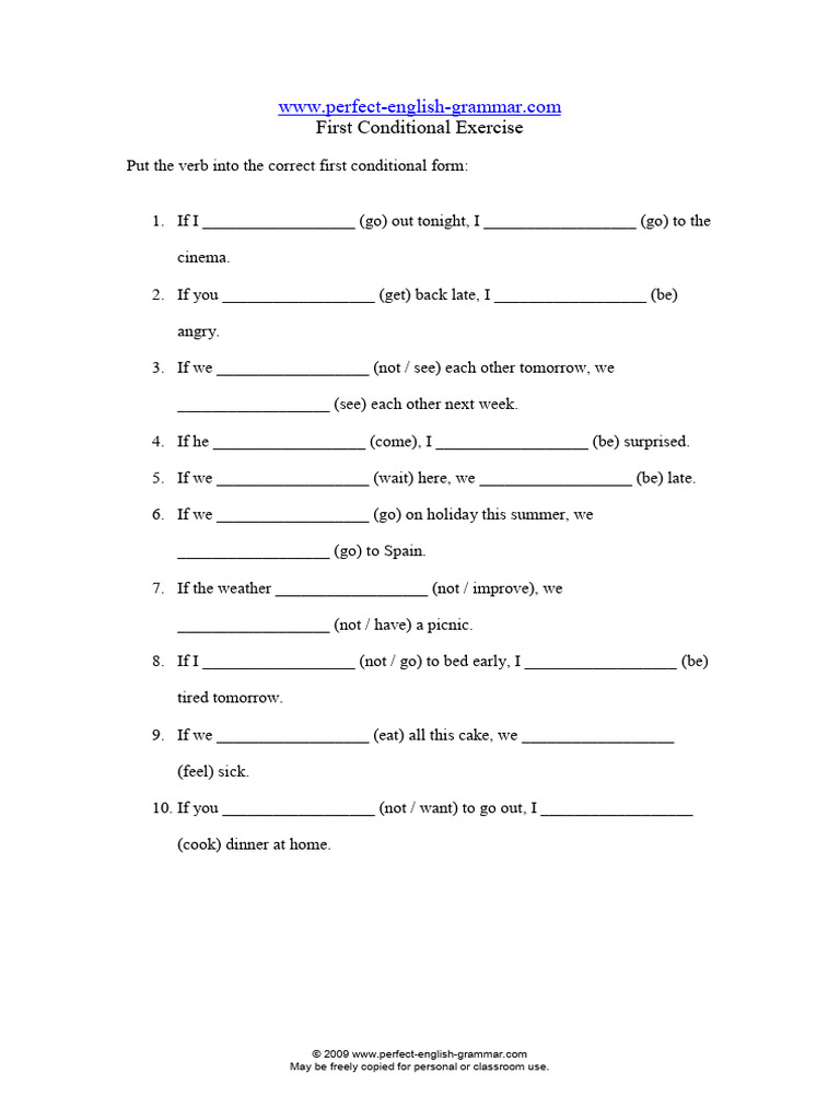 First Conditional Form 241214 180520 | PDF