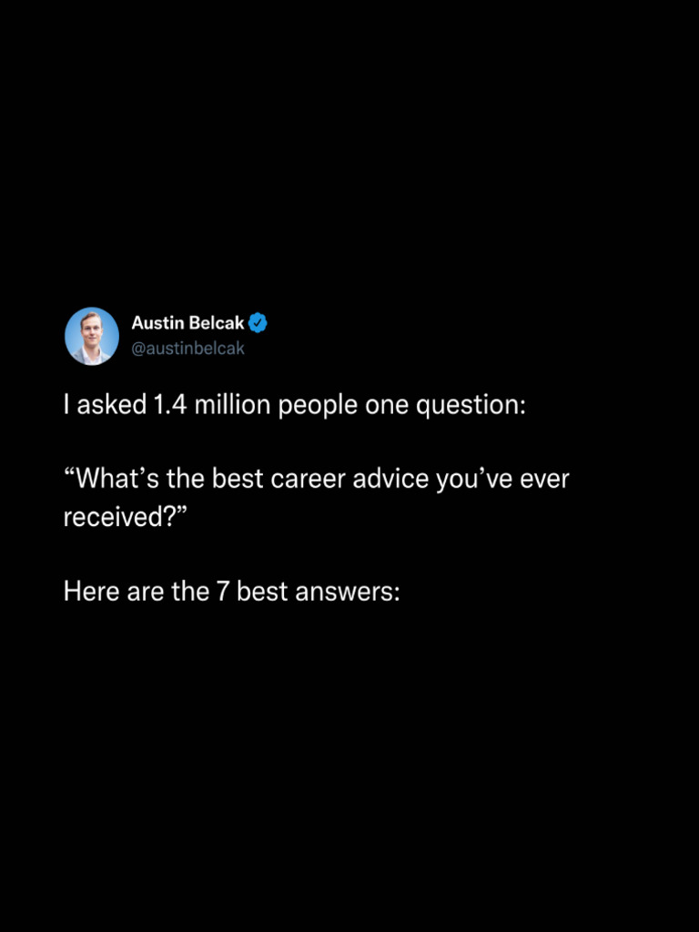 Best Career Advice | PDF