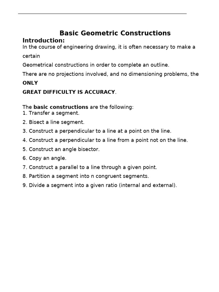 Essential Geometric Constructions Guide | PDF | Circle | Perpendicular