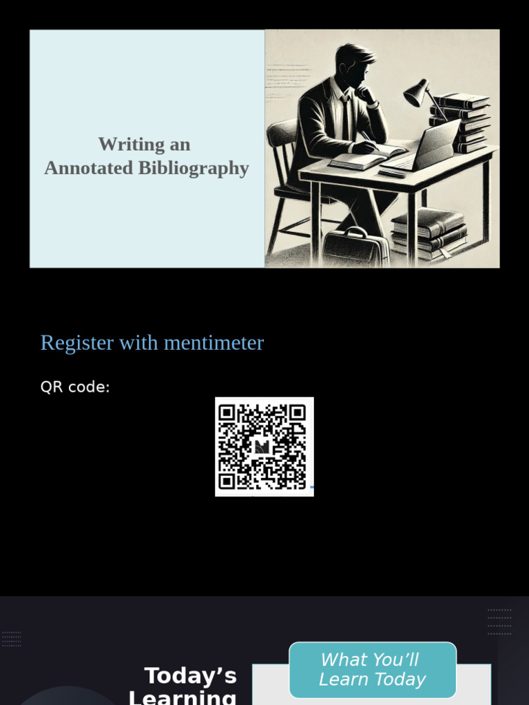 PPT-Steps For Annotated Bibliography | PDF
