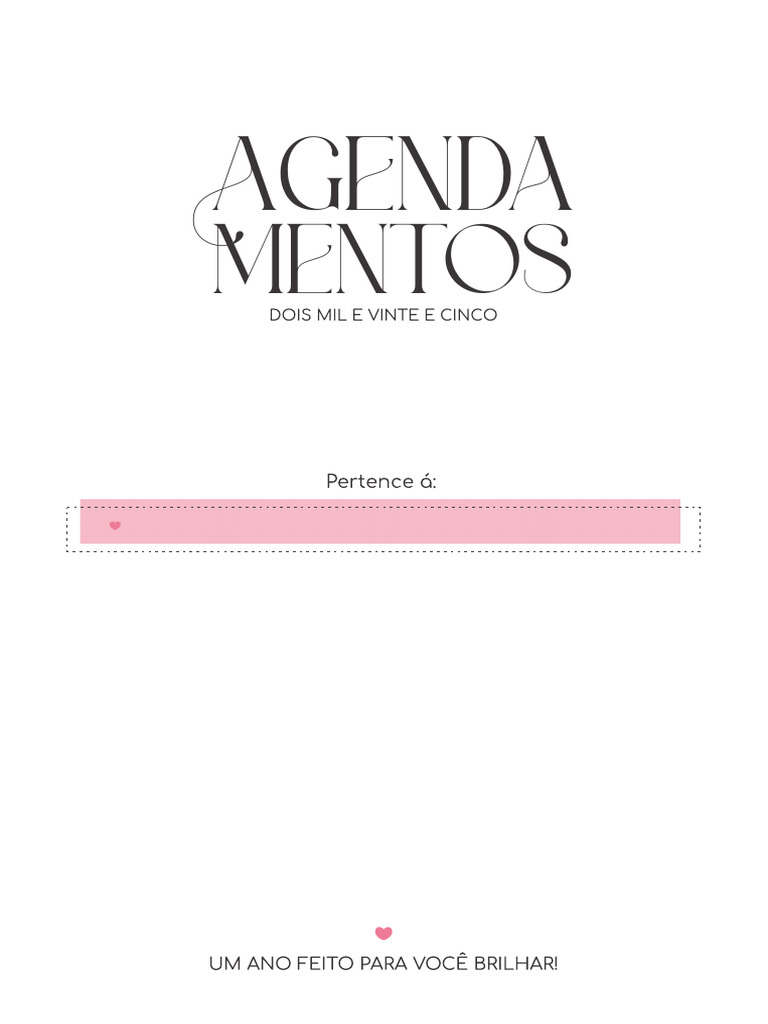 Agendamentos 2025 - Arquivos Da Brunna | PDF