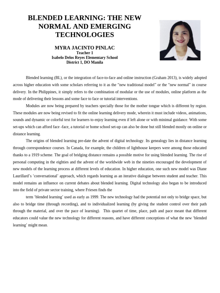 MYRA PINLAC (4) | PDF | Distance Education | Learning