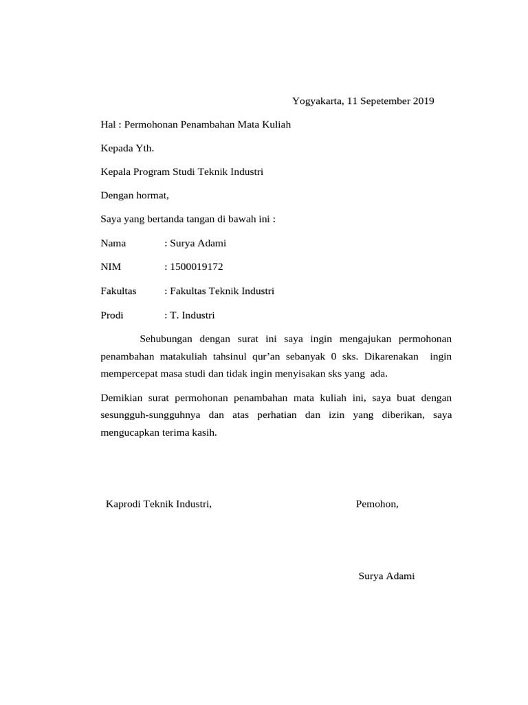 Saya Yang Bertanda Tangan Di Bawah Ini | PDF