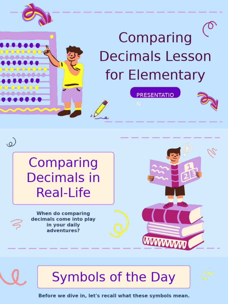 Comparing Decimals Lesson For Elementary Presentation | PDF | Notation ...
