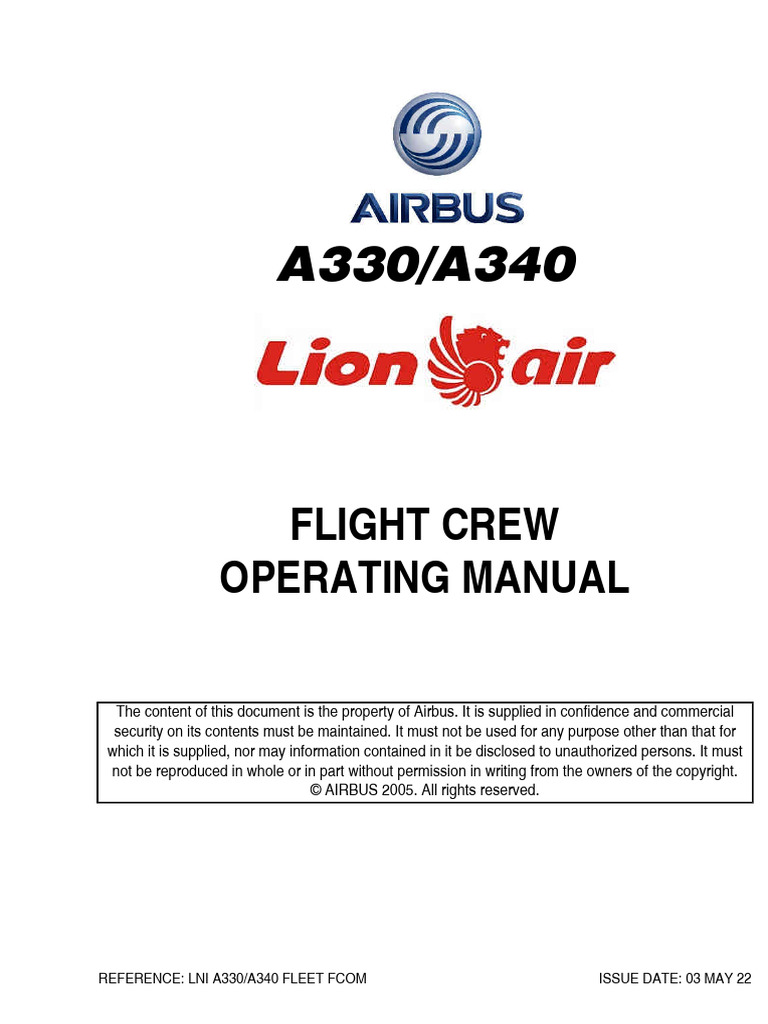 Fcom A330 (03 May 2022) | PDF | Transport | Aerospace Engineering