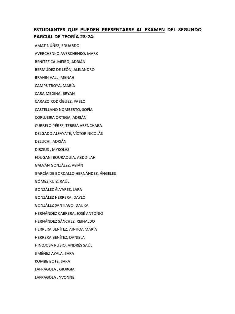 Segundo Parcial | PDF