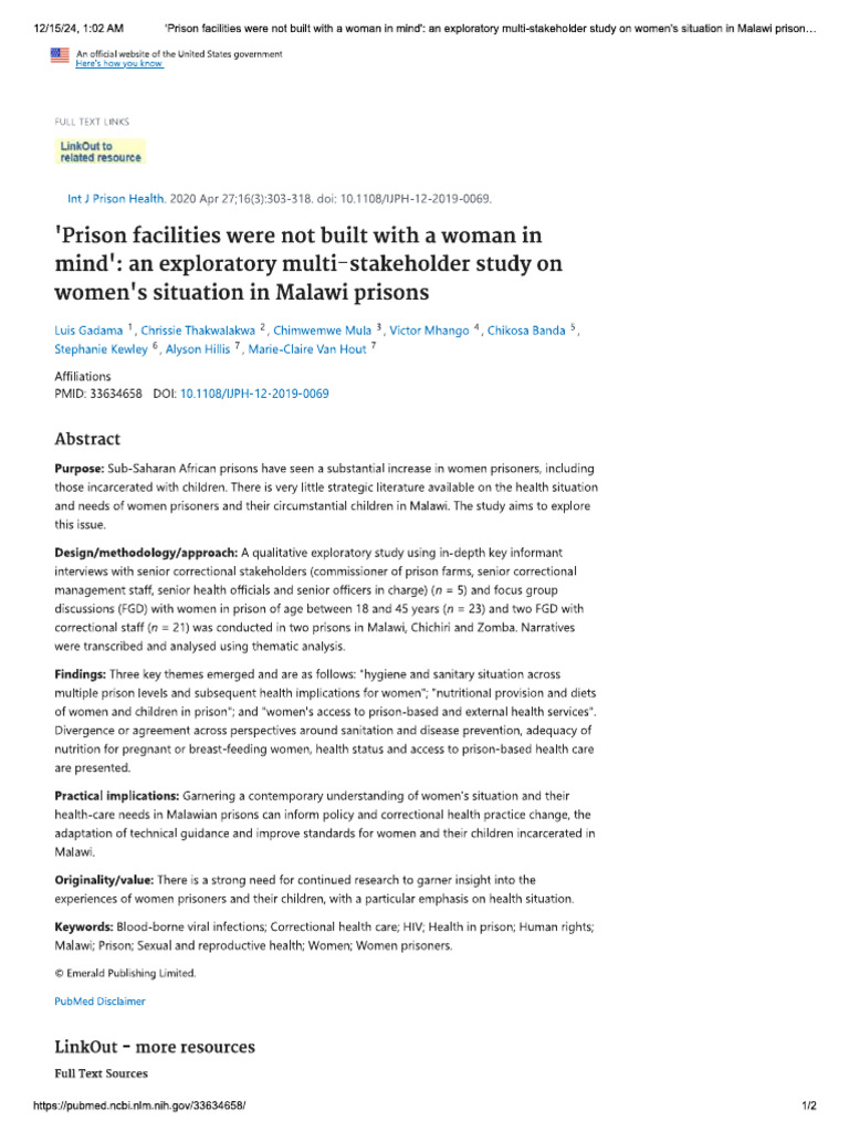 Malaw Prison Woman | PDF