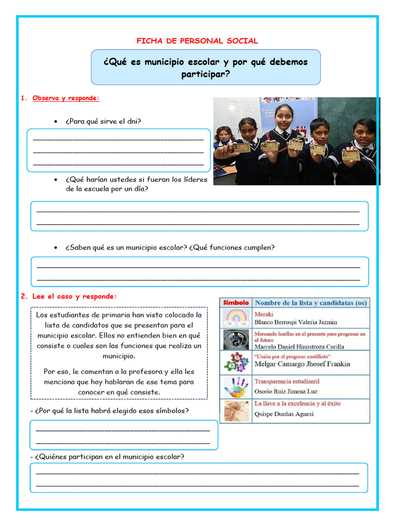 FICHA PS MUNICIPIO ESCOLAR | PDF