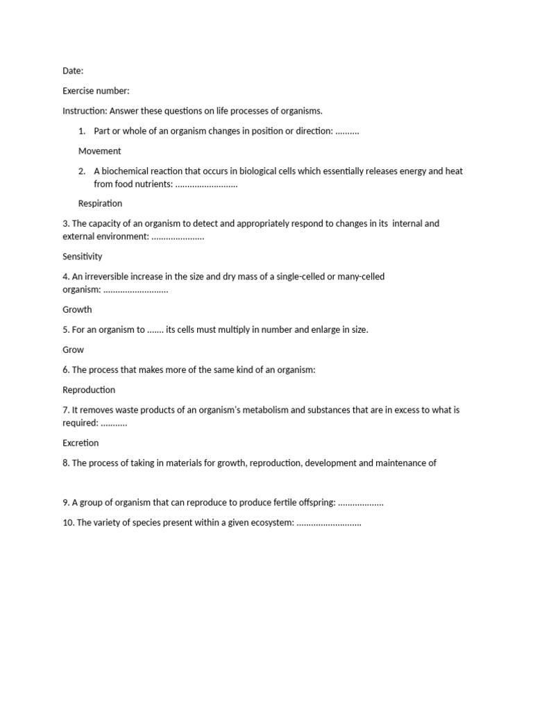 Biology Assignment 2 | PDF
