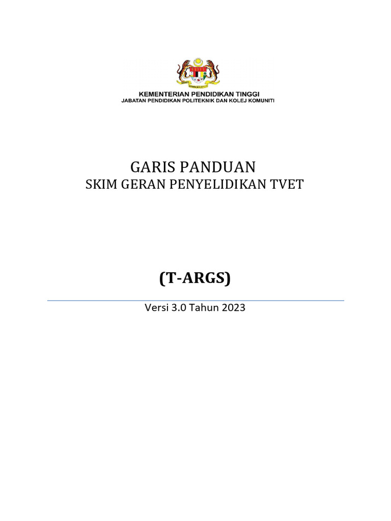 1702866011garis Panduan T-ARGS - Dec2023 | PDF