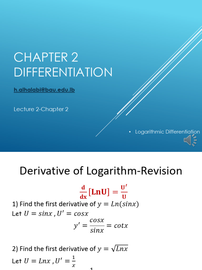 Derivative Lec 2 | PDF | Derivative | Mathematics