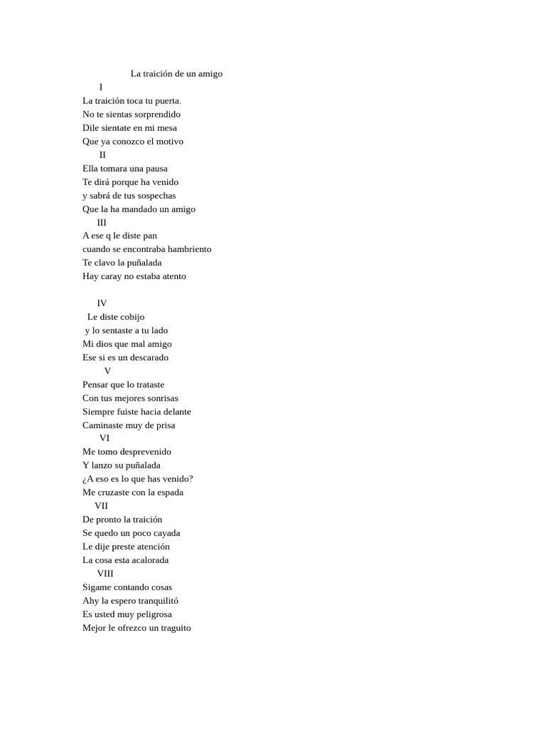 La traición de un buen amigo | PDF