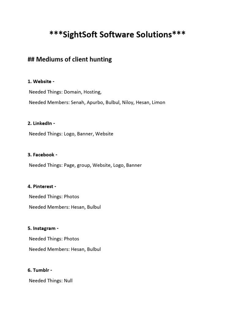 Client Hunting | PDF