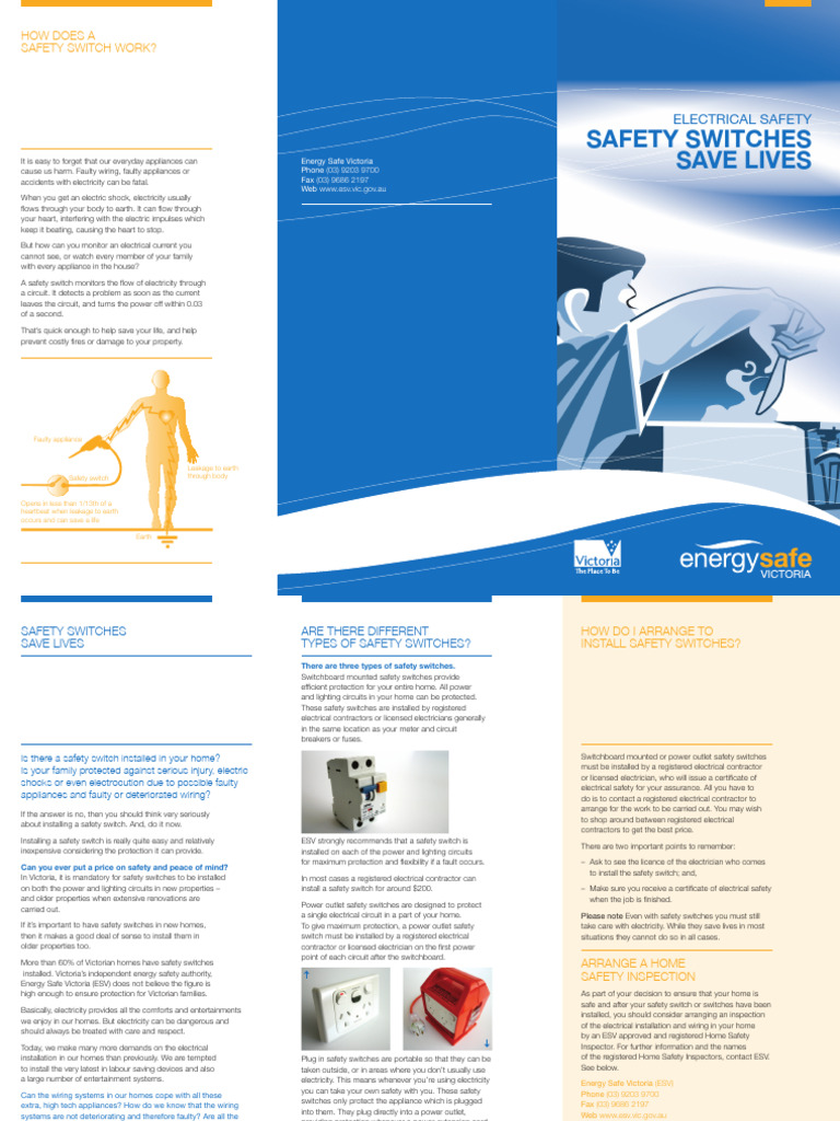 Safety Switches Save Lives | PDF | Electrician | Wire