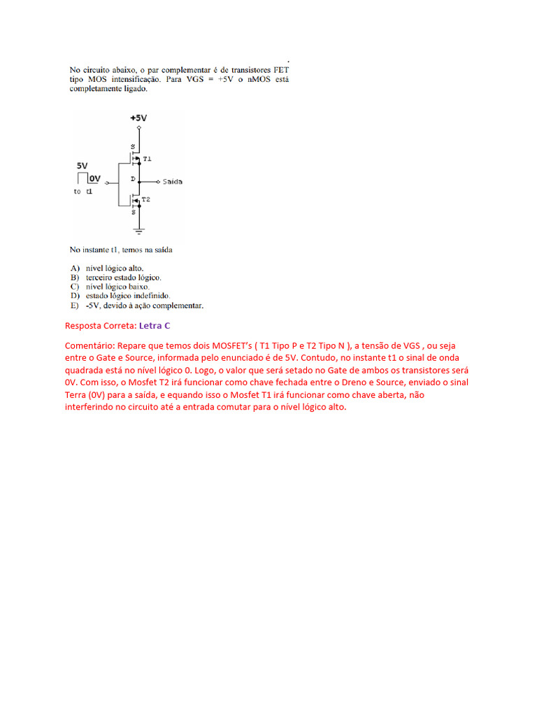 gabarito exercicios (1) | PDF | Fonte de energia | Diodo