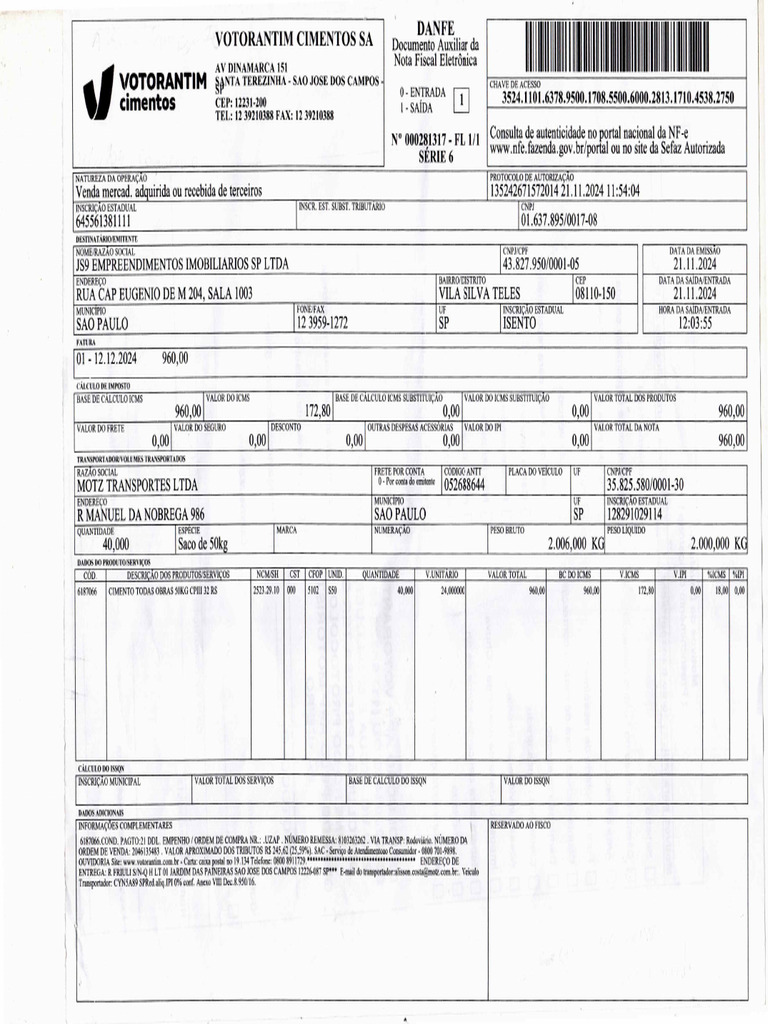 VCZ NF Votorantim 281317 | PDF