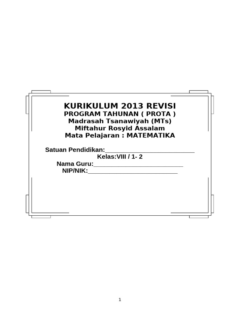 8 - PROGRAM TAHUNAN-mtk | PDF