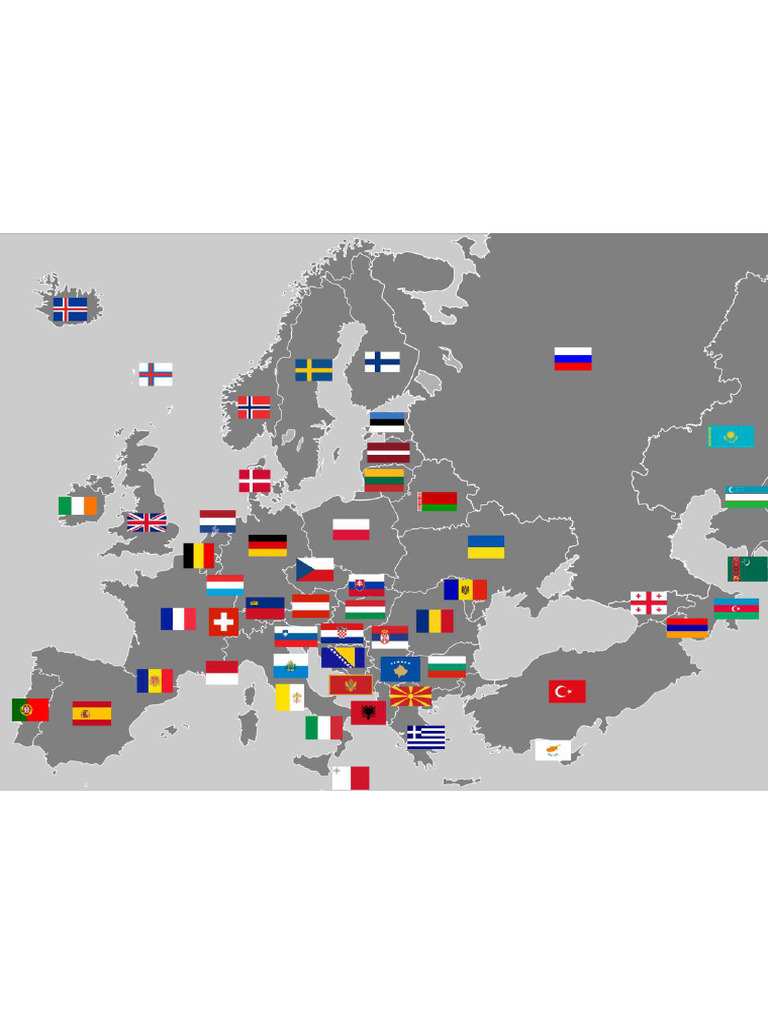 Europe With Flags | PDF