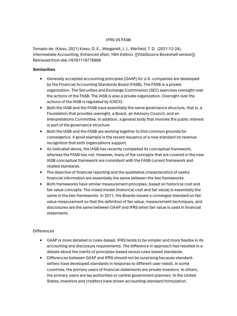 IFRS VS FASB | PDF | International Financial Reporting Standards ...