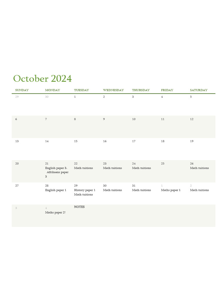 Finals Exam Timetable | PDF