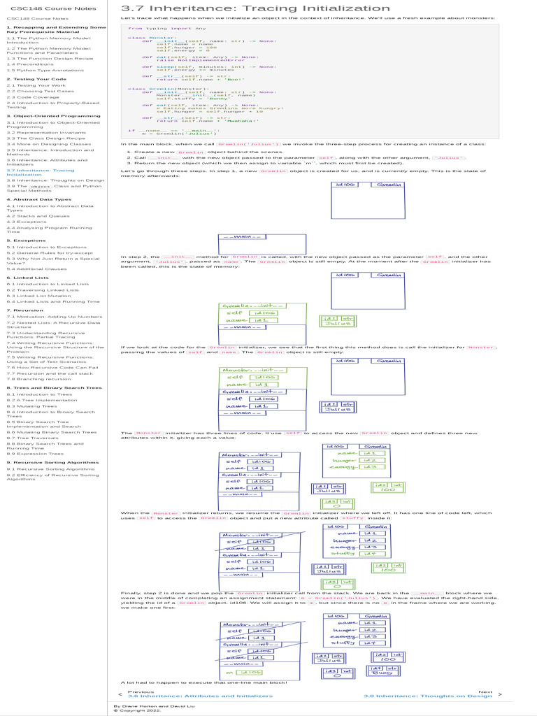 Teach Cs Toronto Edu Csc148h Notes Inheritance Inheritance Init Html Pdf Parameter Computer