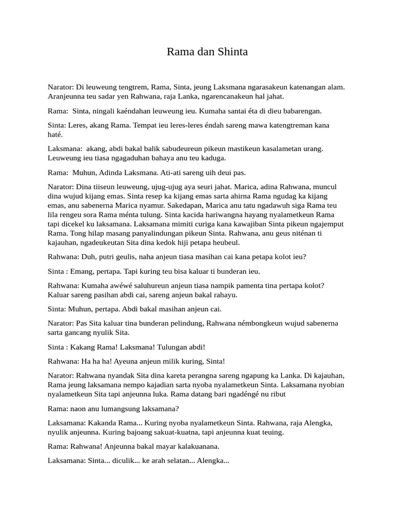 Rama Dan Shinta | PDF