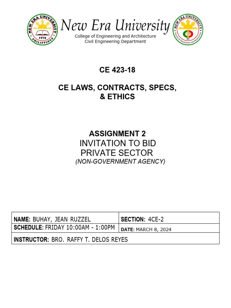 Ass2 Bid Private Sector Buhay | PDF | Receipt | Value Added Tax