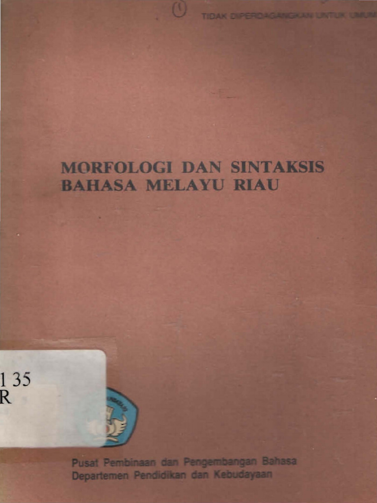 Morfologi Dan Sintaksis Bahasa Melayu Riau 105h | PDF