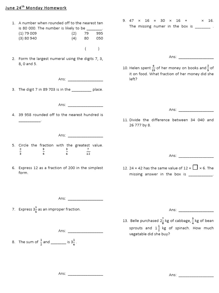 P4 practice1 | PDF | Arithmetic | Mathematics