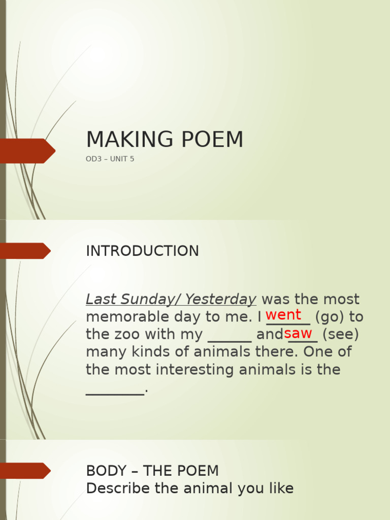 Zoo Animal Poetry Writing Guide | PDF