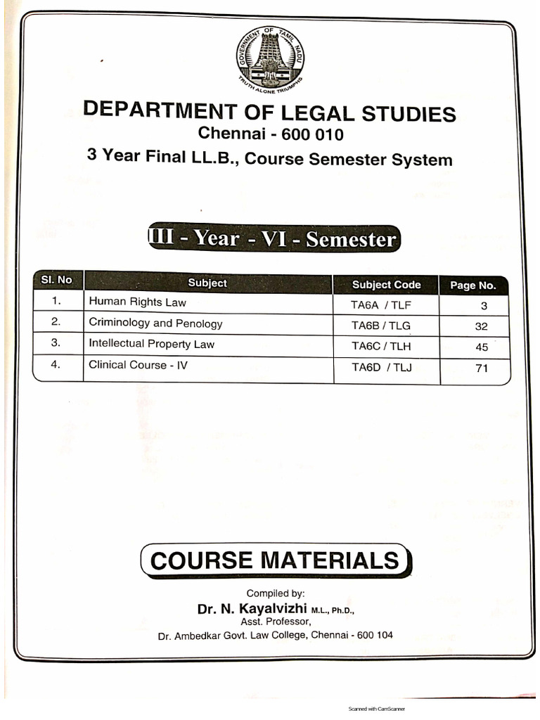 3 Year - VI Sem | PDF