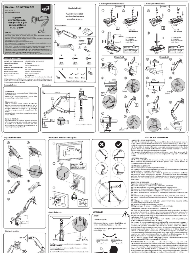 Suporte ELG Manual-F80N | PDF