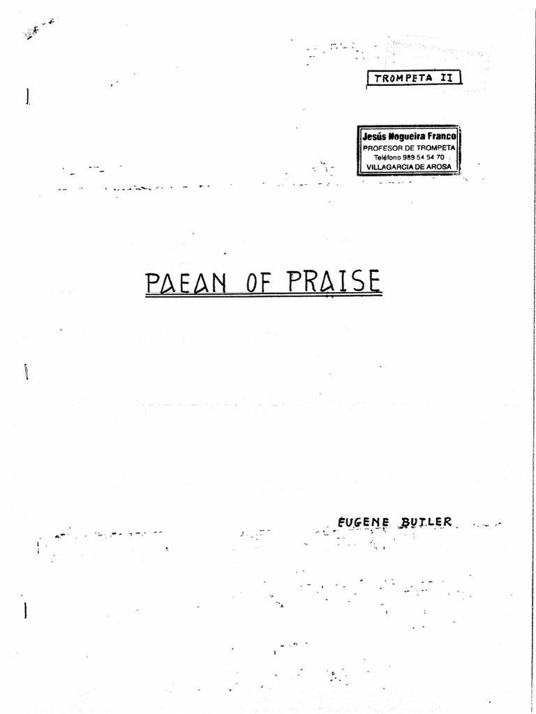 Paean of Praise - Trompeta II | PDF