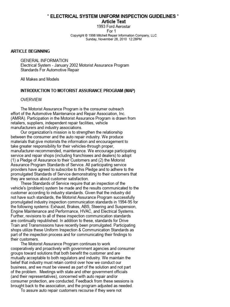 Electrical System Uniform Inspection Guidelines | PDF | Electrical Connector | Fuse (Electrical)