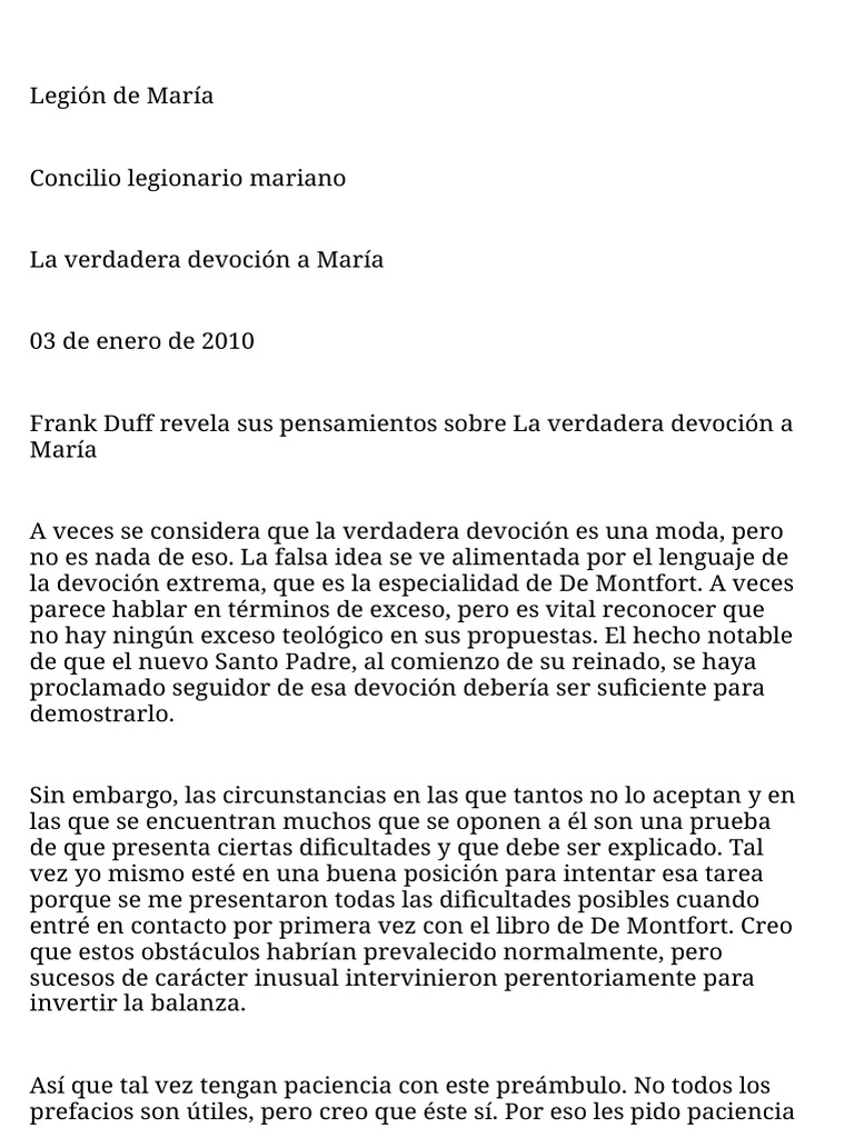 La Verdadera Devoción a María: Reflexiones | PDF | María, madre de ...