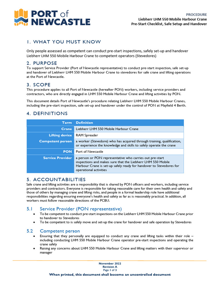Crane Setup Guide for Port Workers | PDF | Crane (Machine)