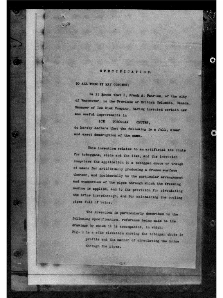 Frank Patrick Slide Patent | PDF