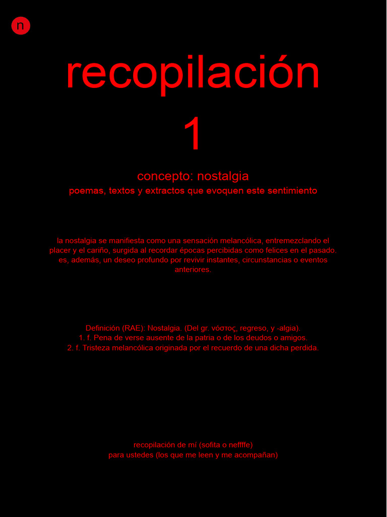 recopilación 1: nostalgia | PDF