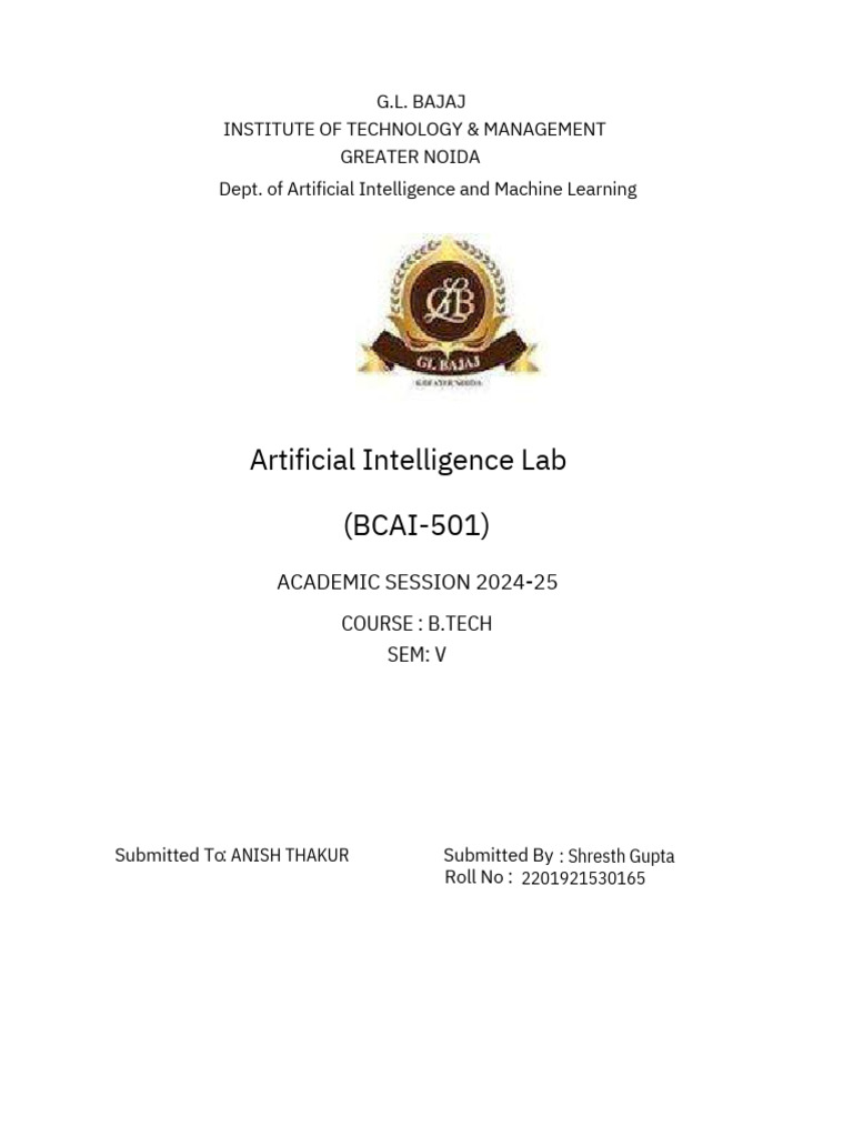 AI file.pdf | PDF | Python (Programming Language) | Artificial Intelligence